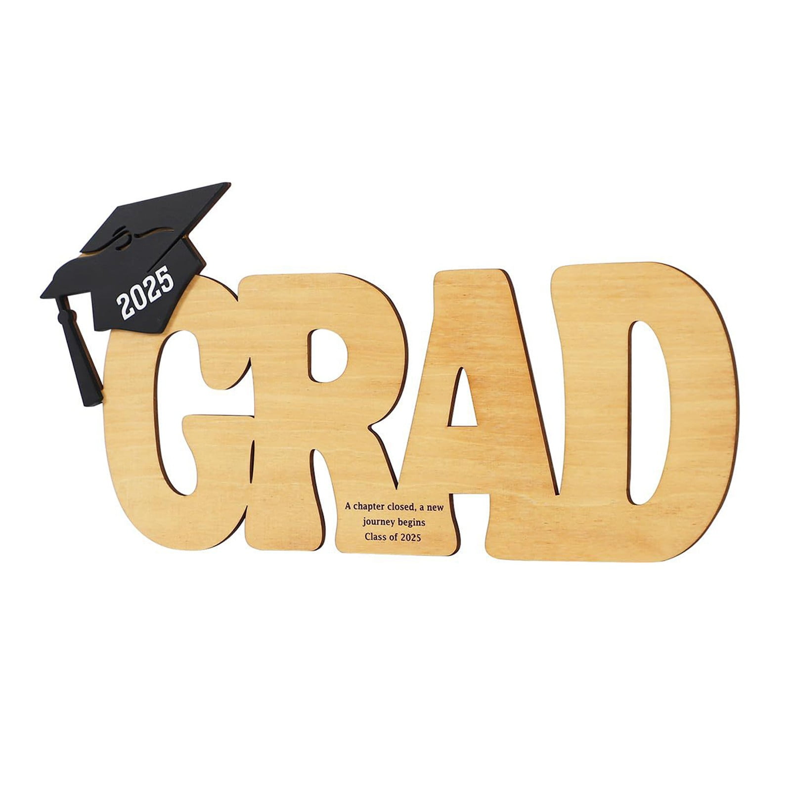 Graduation 2025 Wooden Decor Sign with Cap Perfect for Celebrating ...