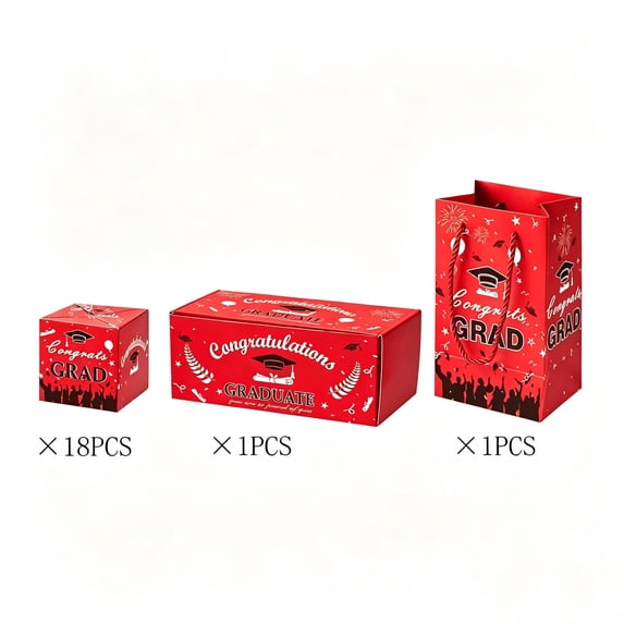 Graduation 2026 Surprise Box Gift - Red Bouncing Pop-Up Box for High ...