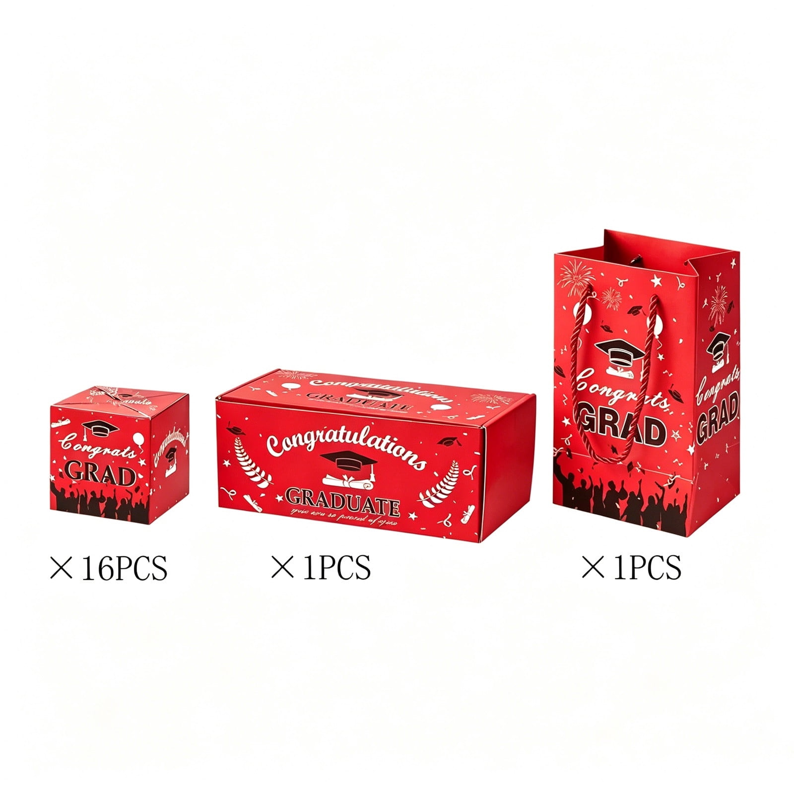 Graduation 2026 Surprise Box Gift - Red Bouncing Pop-Up Box for High ...