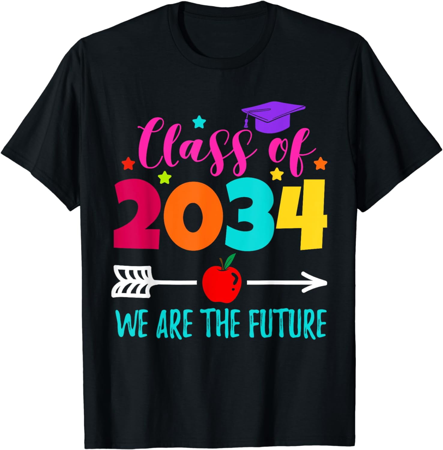 Graduation 2034 Shirt Preschool Grow with Me Class of 2034 T-Shirt ...