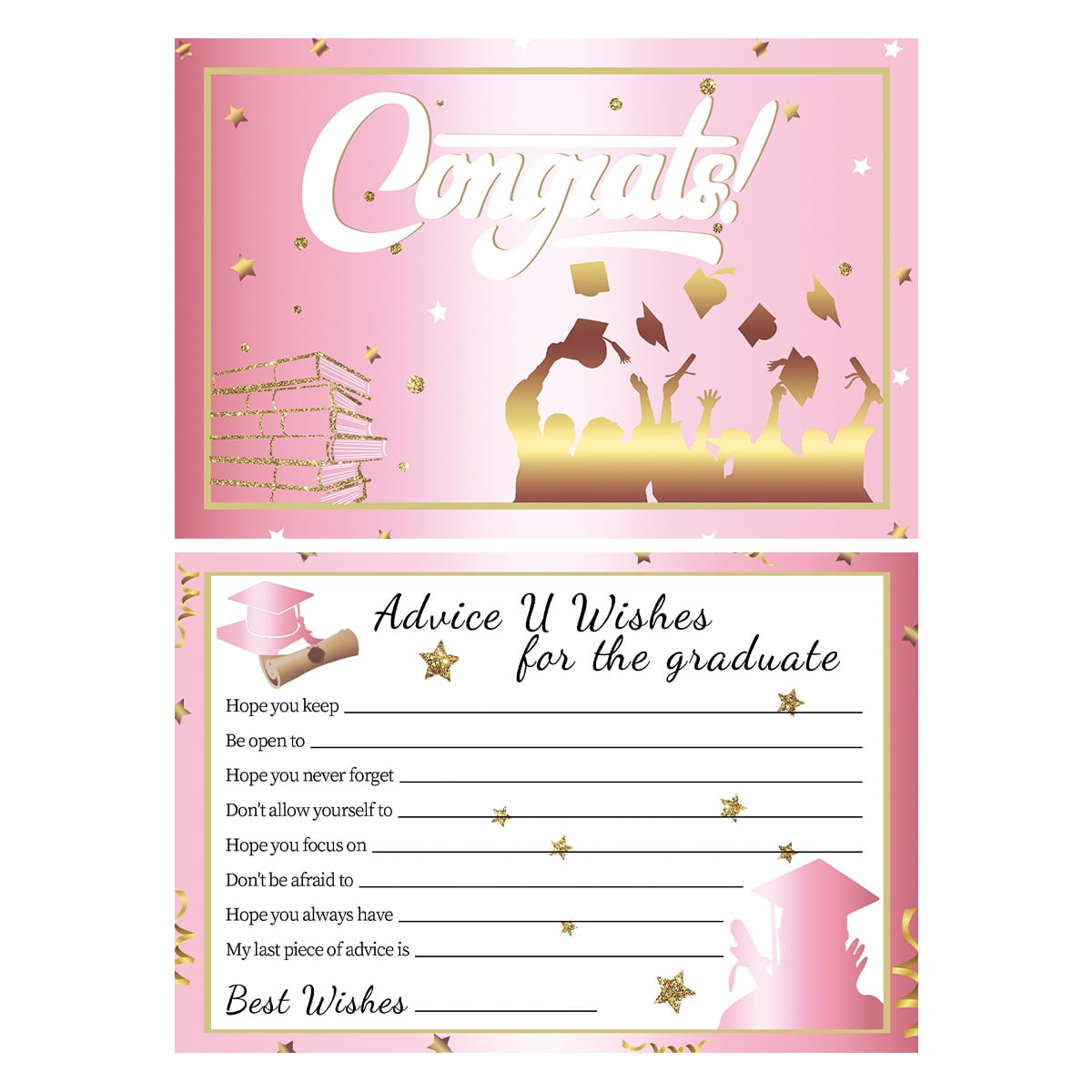 Graduation Advice Cards - 10PCS Graduation Party Supplies Advice for ...