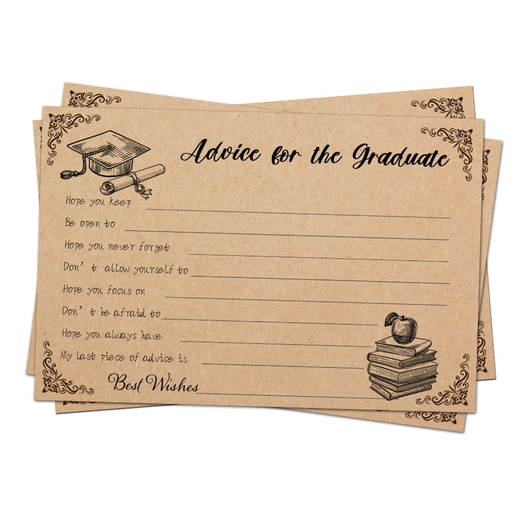 Graduation Advice Cards 6x4Inch Card for School or College Graduates ...
