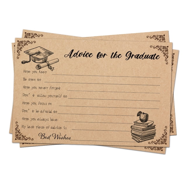 Graduation Advice Cards 6x4Inch Card for School or College Graduates ...