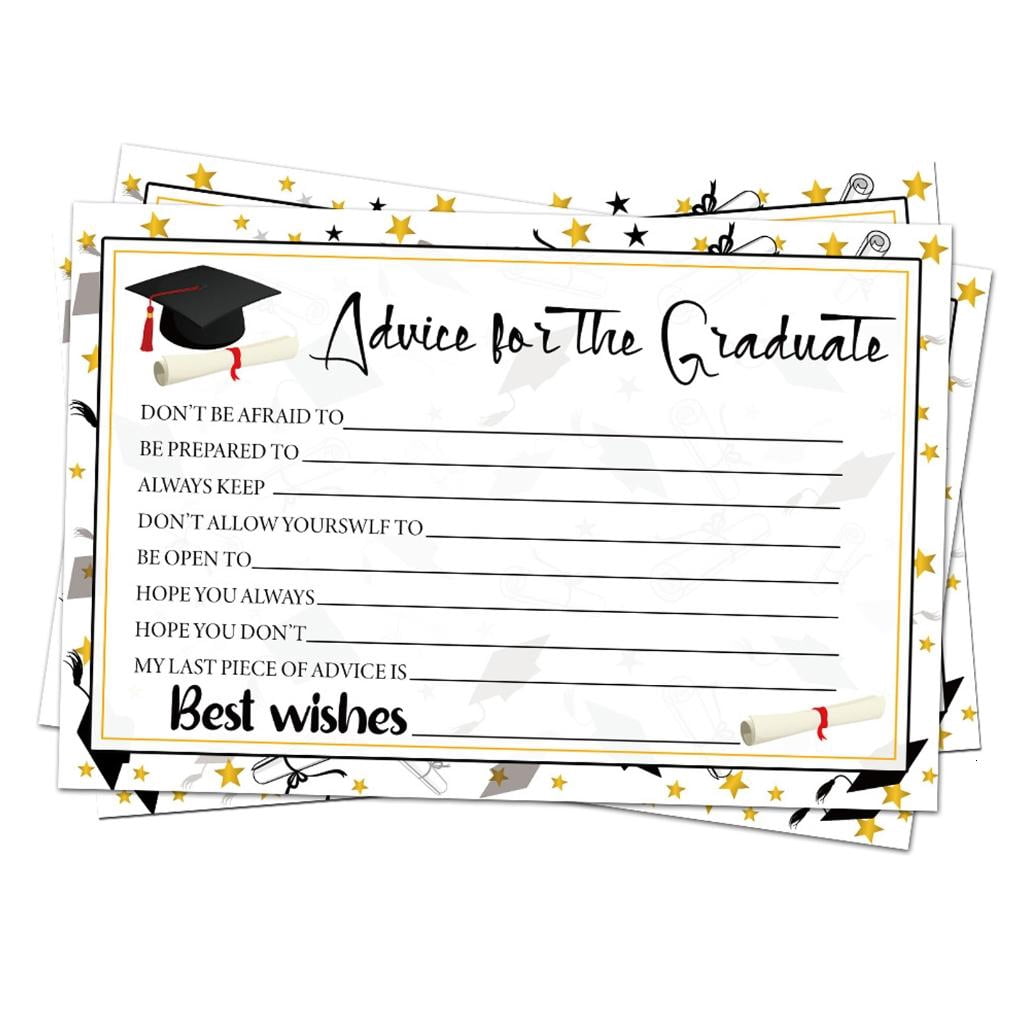 Graduation Advice Cards 6x4Inch Card for School or College Graduates ...
