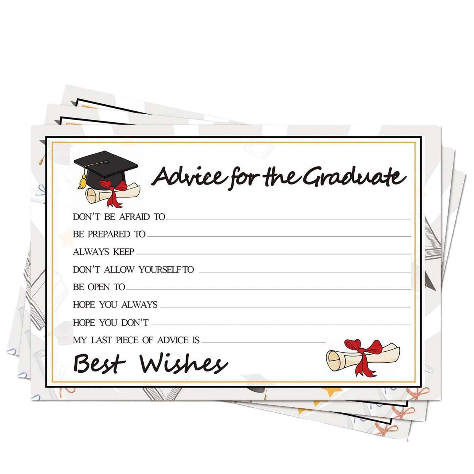 Graduation Advice Cards Inspirational Keepsake for Graduates Perfect ...