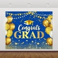 Graduation Backdrop 2024 Congrats Grad Background Blue and Gold ...
