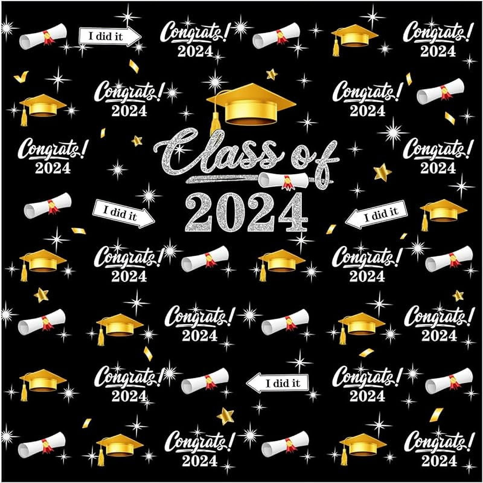 Graduation Backdrop 2024 Graduation Decorations Class of 2024 ...
