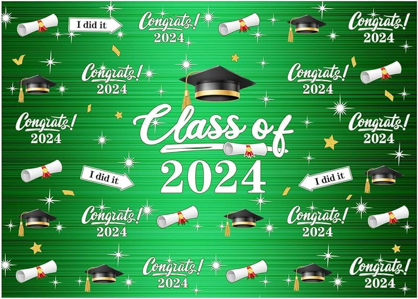 Graduation Backdrop 2024 Graduation Decorations Class of 2024 ...