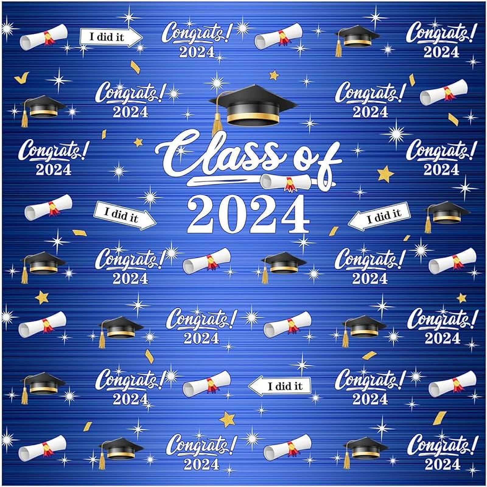 Graduation Backdrop 2024 Graduation Decorations Class of 2024 ...
