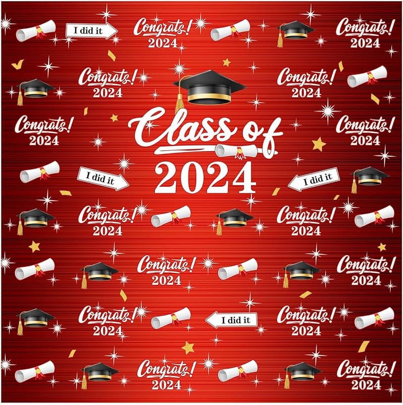Graduation Backdrop 2024 Graduation Decorations Class of 2024 ...