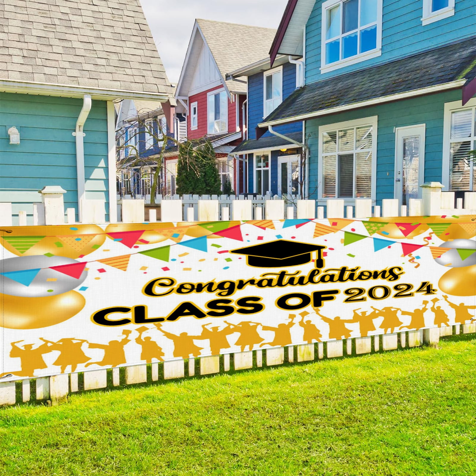 Graduation Backdrop Banner Purple Large Congrats Grad Party Supplies ...