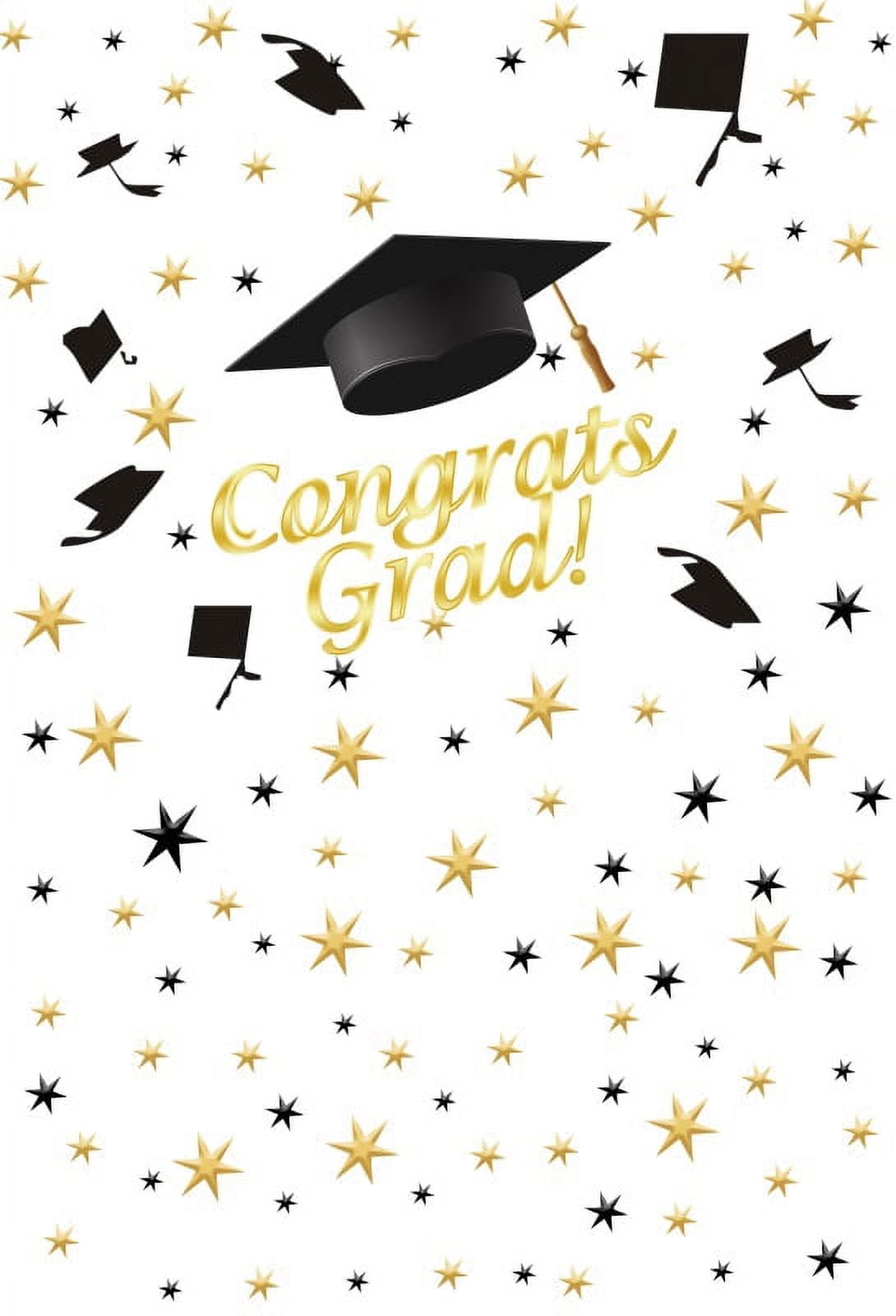 Graduation Backdrop Black Gold rations Congrats Grad Background 2024 ...
