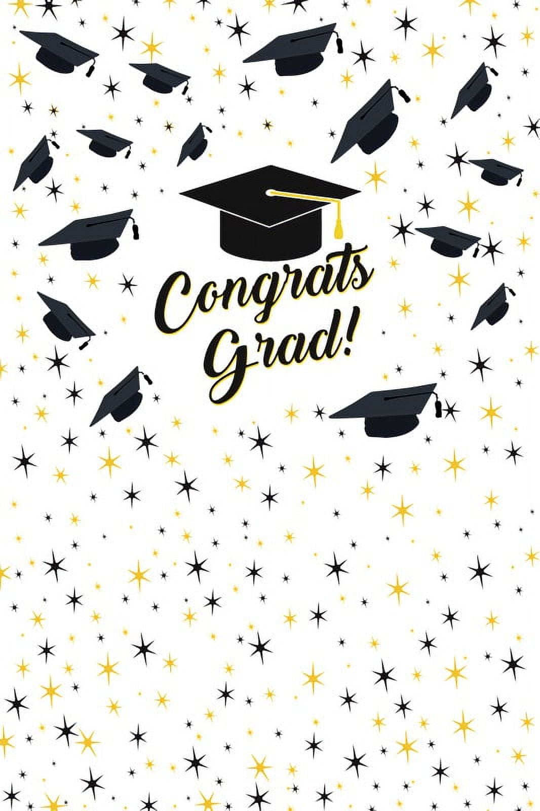 Graduation Backdrop Black Gold rations Congrats Grad Background 2024 ...