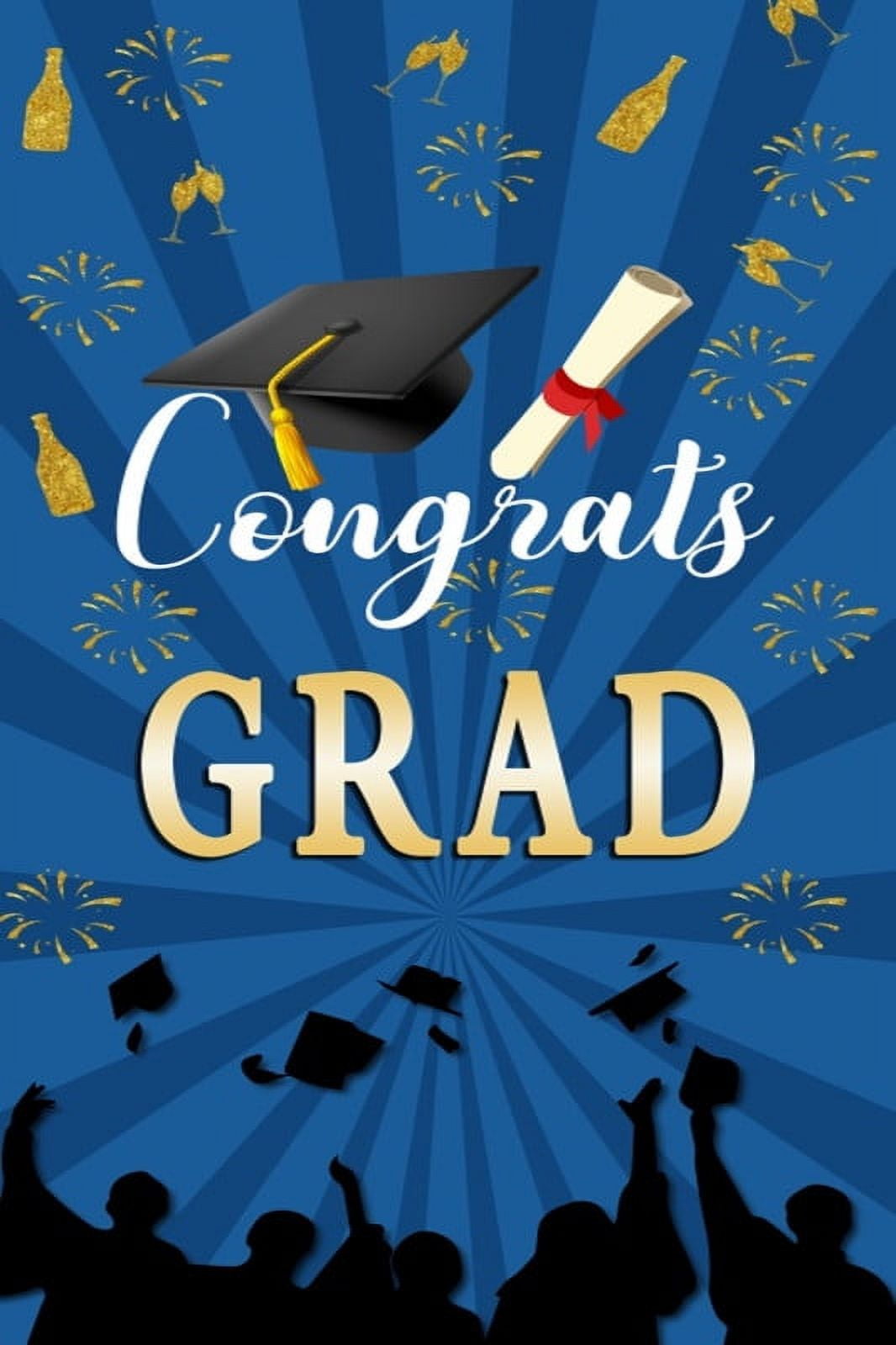 Graduation Backdrop Black Gold rations Congrats Grad Background 2024 ...