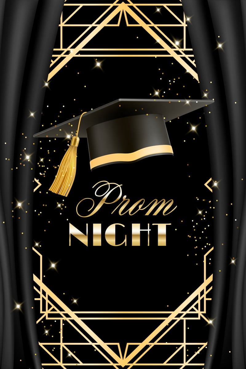 Graduation Backdrop Black Gold rations Congrats Grad Background 2024 ...