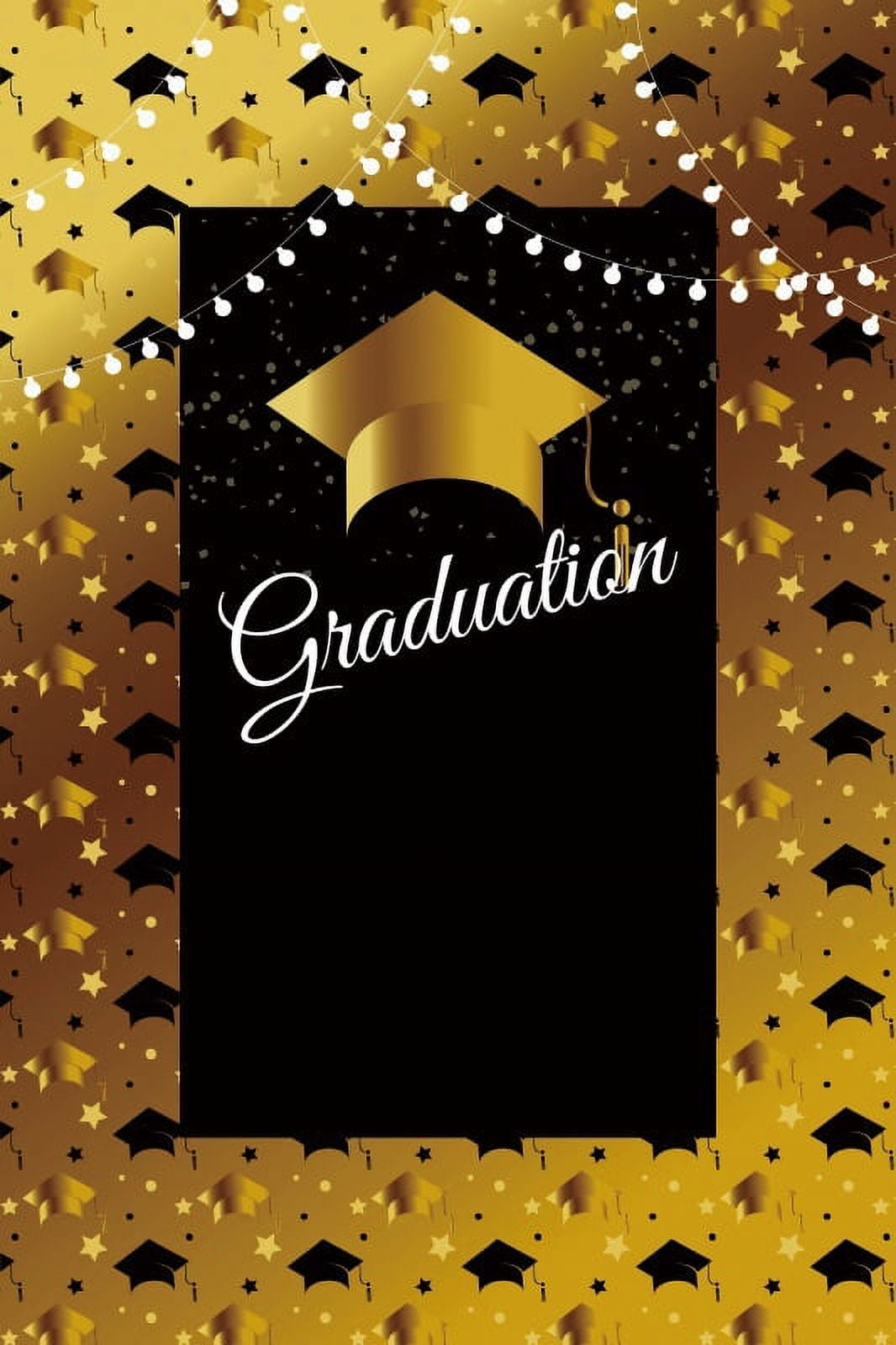 Graduation Backdrop Black Gold rations Congrats Grad Background 2024 ...