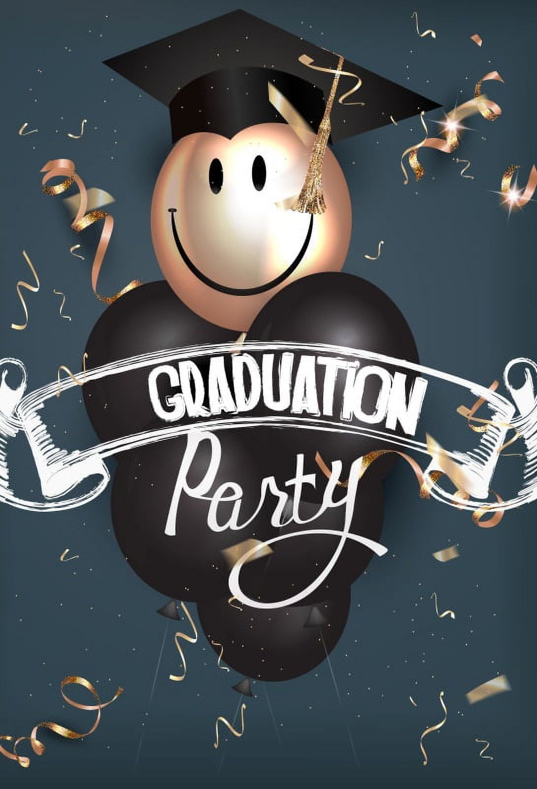 Graduation Backdrop Black Gold rations Congrats Grad Background 2024 ...