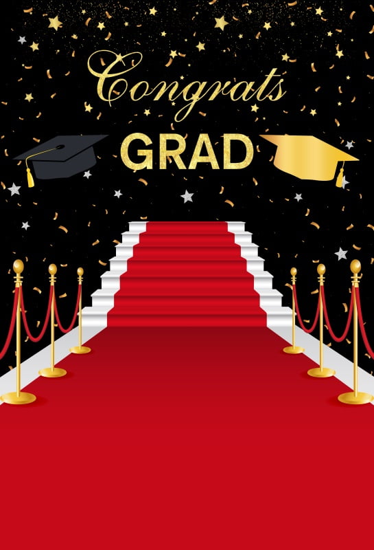 Graduation Backdrop Black Gold rations Congrats Grad Background 2024 ...