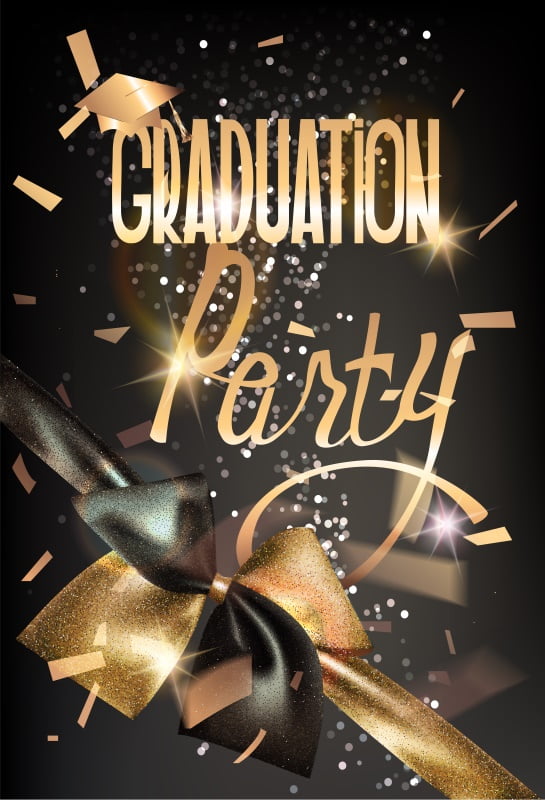 Graduation Backdrop Black Gold rations Congrats Grad Background 2024 ...