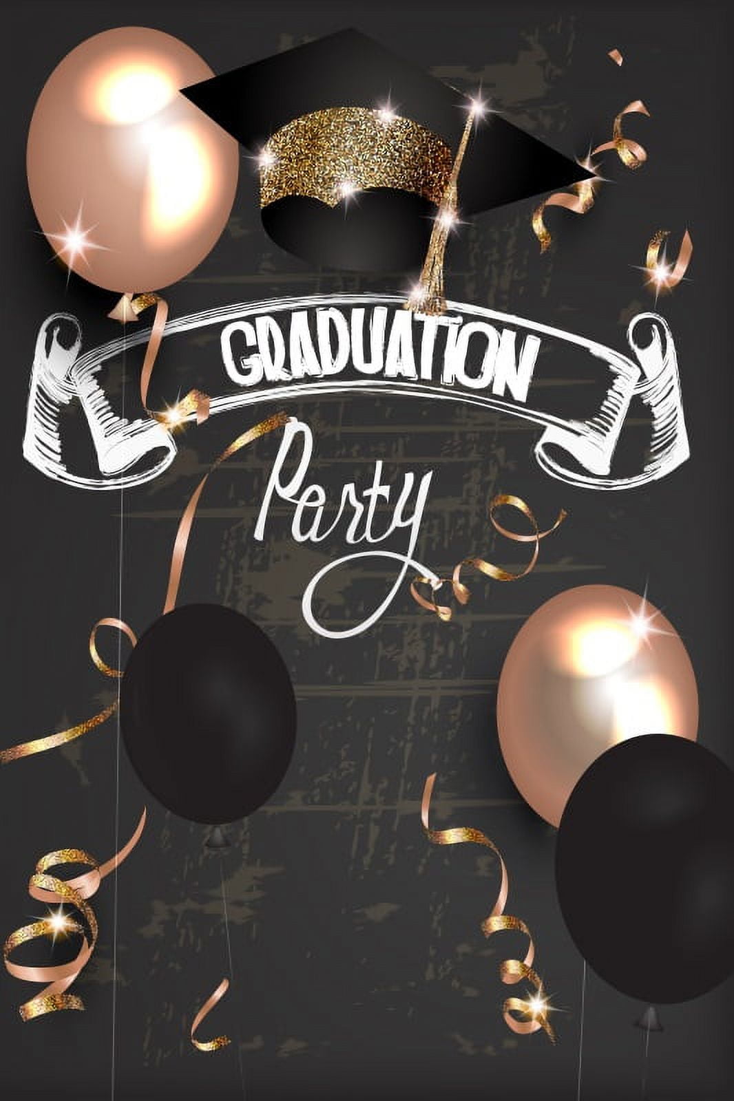 Graduation Backdrop Black Gold rations Congrats Grad Background 2024 ...