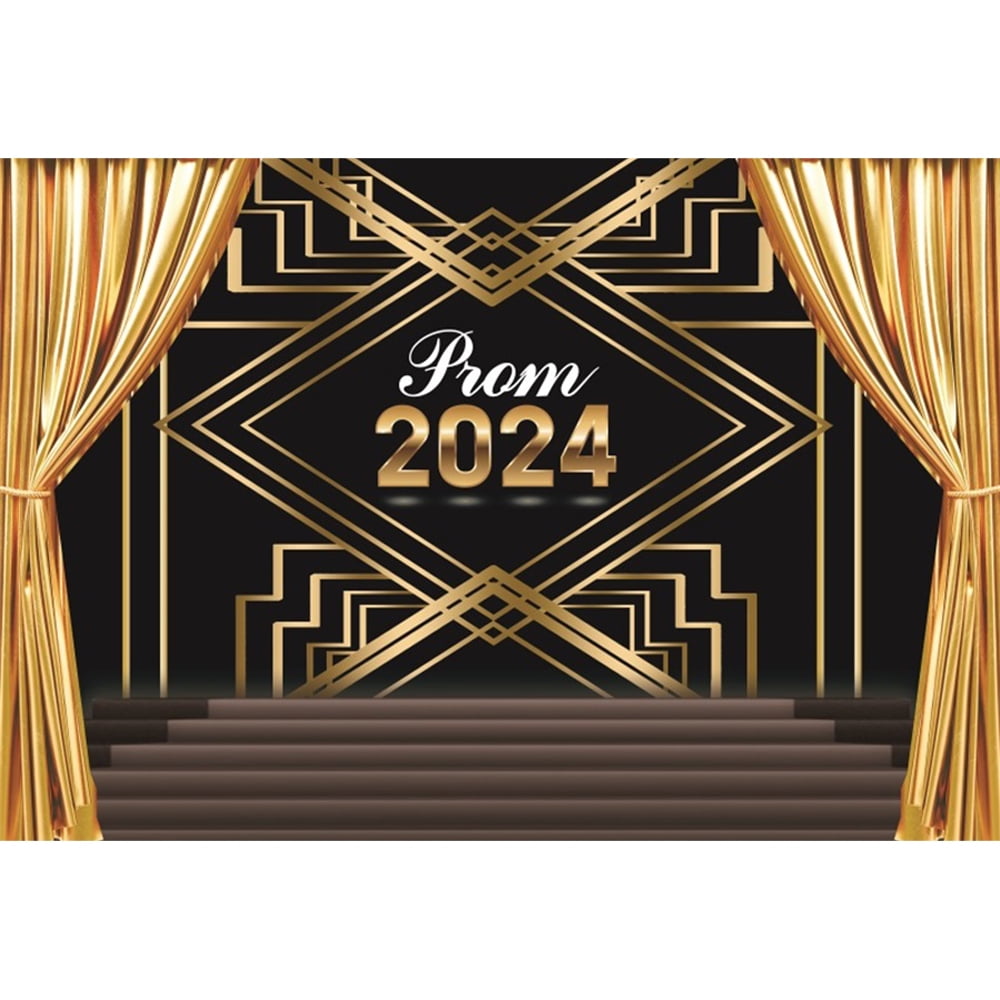 Graduation Backdrop Black Gold rations Congrats Grad Background Fabric ...
