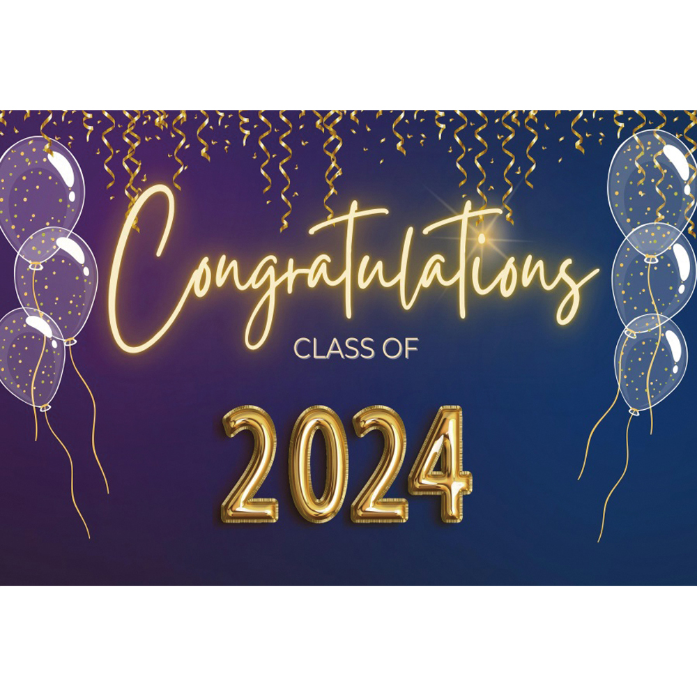 Graduation Backdrop Black Gold rations Congrats Grad Background Fabric ...