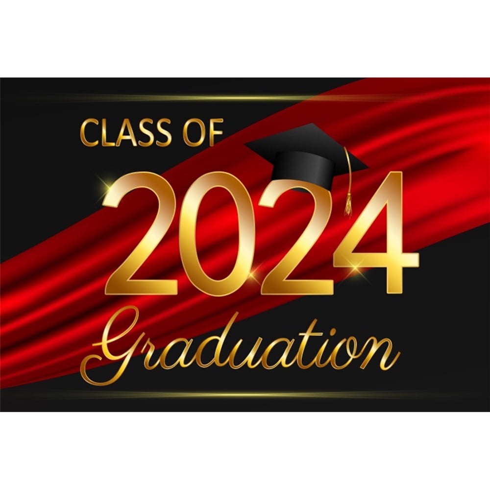 Graduation Backdrop Black Gold rations Congrats Grad Background Fabric ...