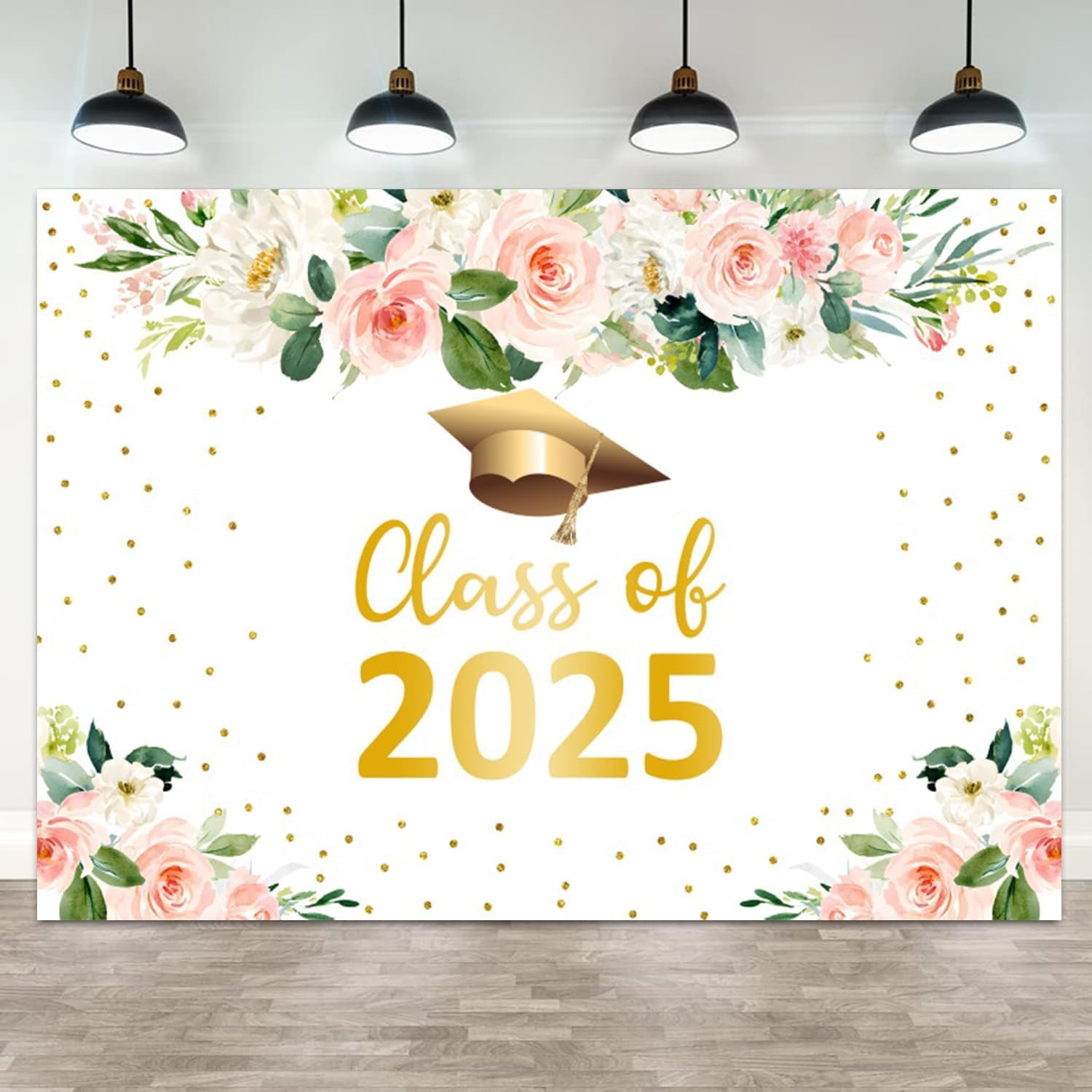 Graduation Backdrop Class of 2025 Photography Background Pink Rose Gold ...