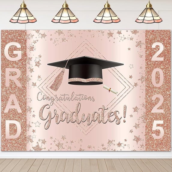 Graduation Backdrop Class of 2025 Backdrop for Photoshoot Purple and ...