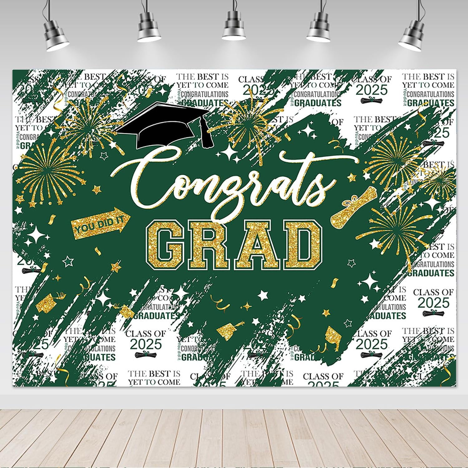 Graduation Backdrop Congrats Grad Graduate Party Decorations Background ...