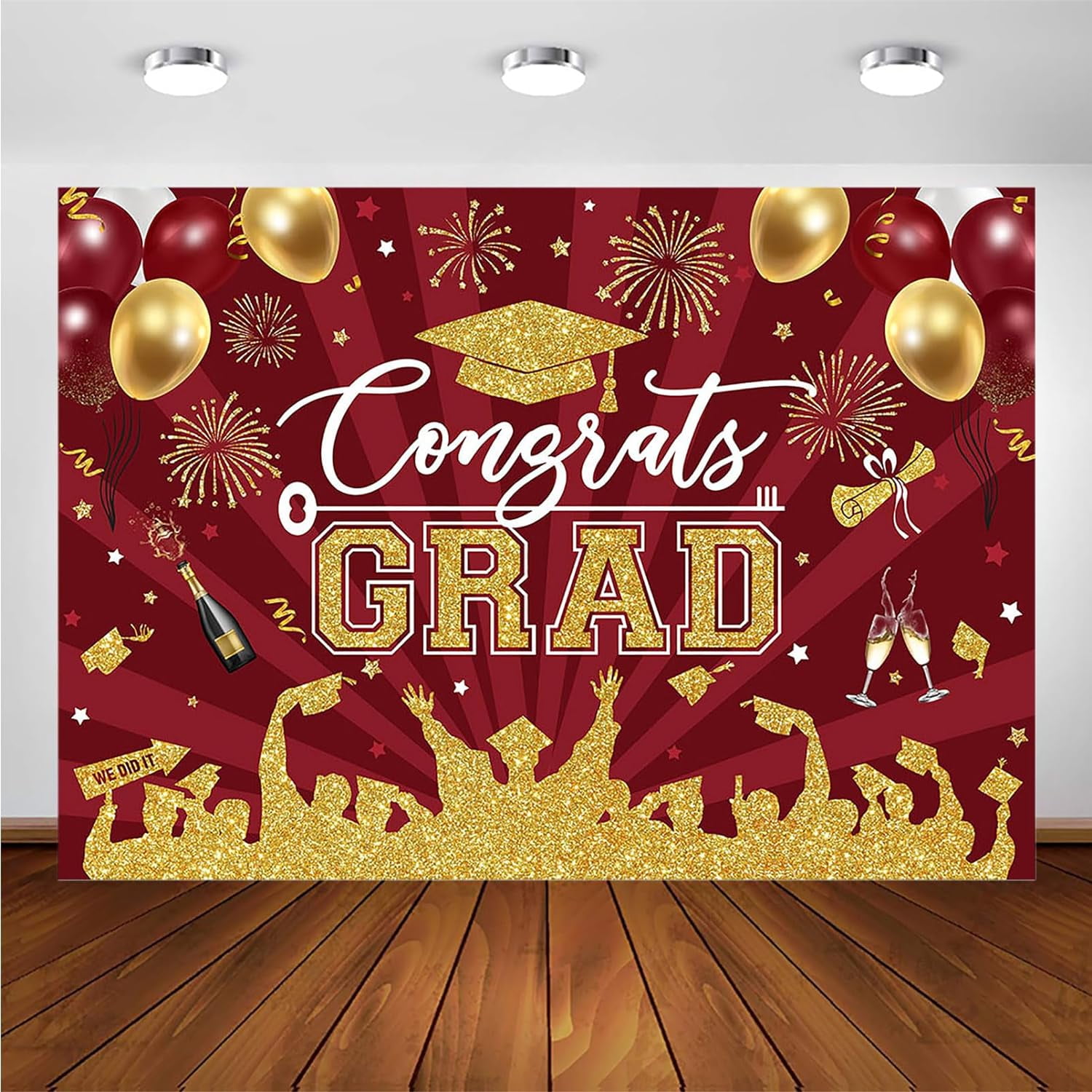Graduation Backdrop Congrats Grad Graduation Party Decorations Class of ...