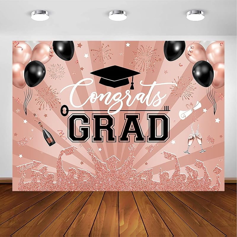 Graduation Backdrop Congrats Grad Graduation Party Decorations Class of ...