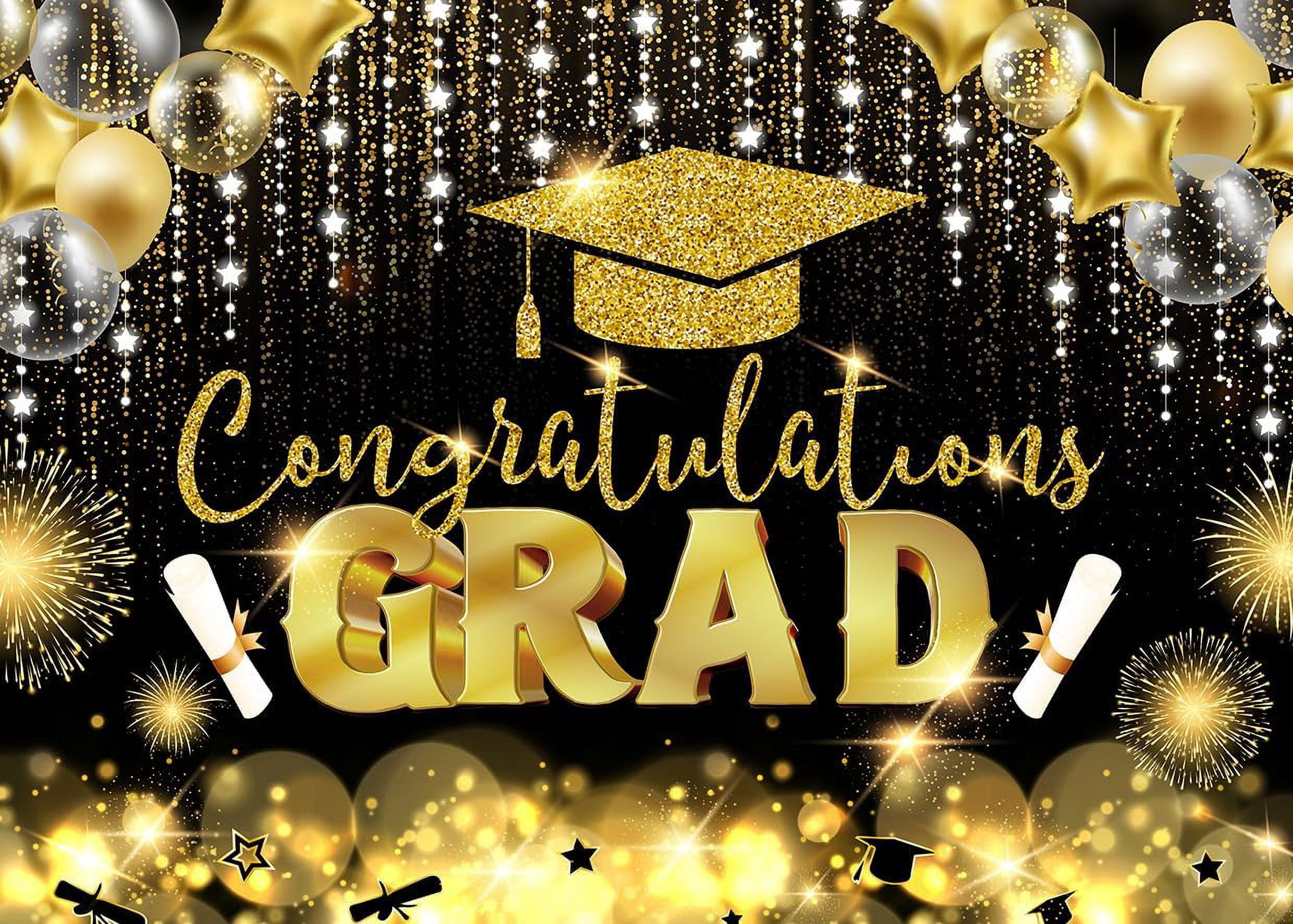 Graduation Backdrop Congrats Graduation Prom Backdrop Celebrating ...