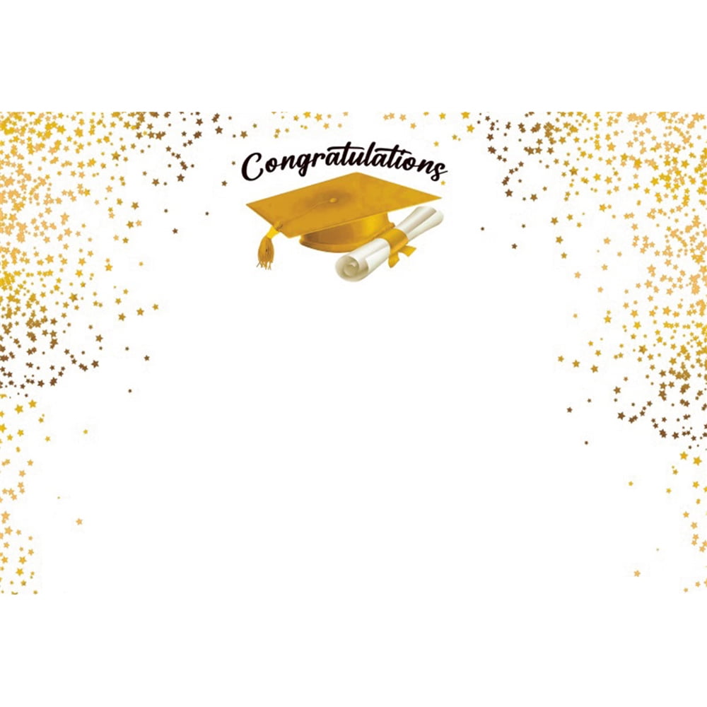 Graduation Backdrop Congratulations Graduates Hats Golden Light Bokeh ...