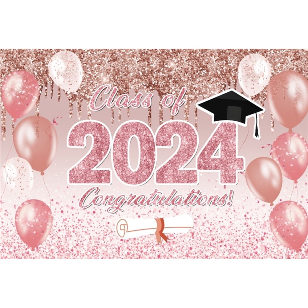Graduation Backdrop Congratulations Graduates Hats Golden Light Bokeh ...