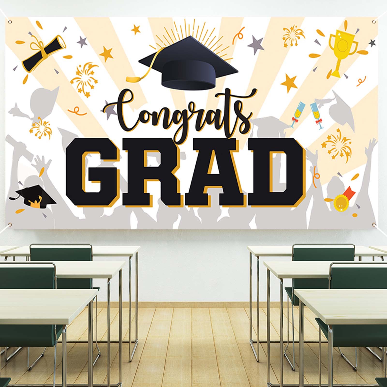 Graduation Backdrop Decorations 2025 - 70.8"x45.3" Graduation Banner ...