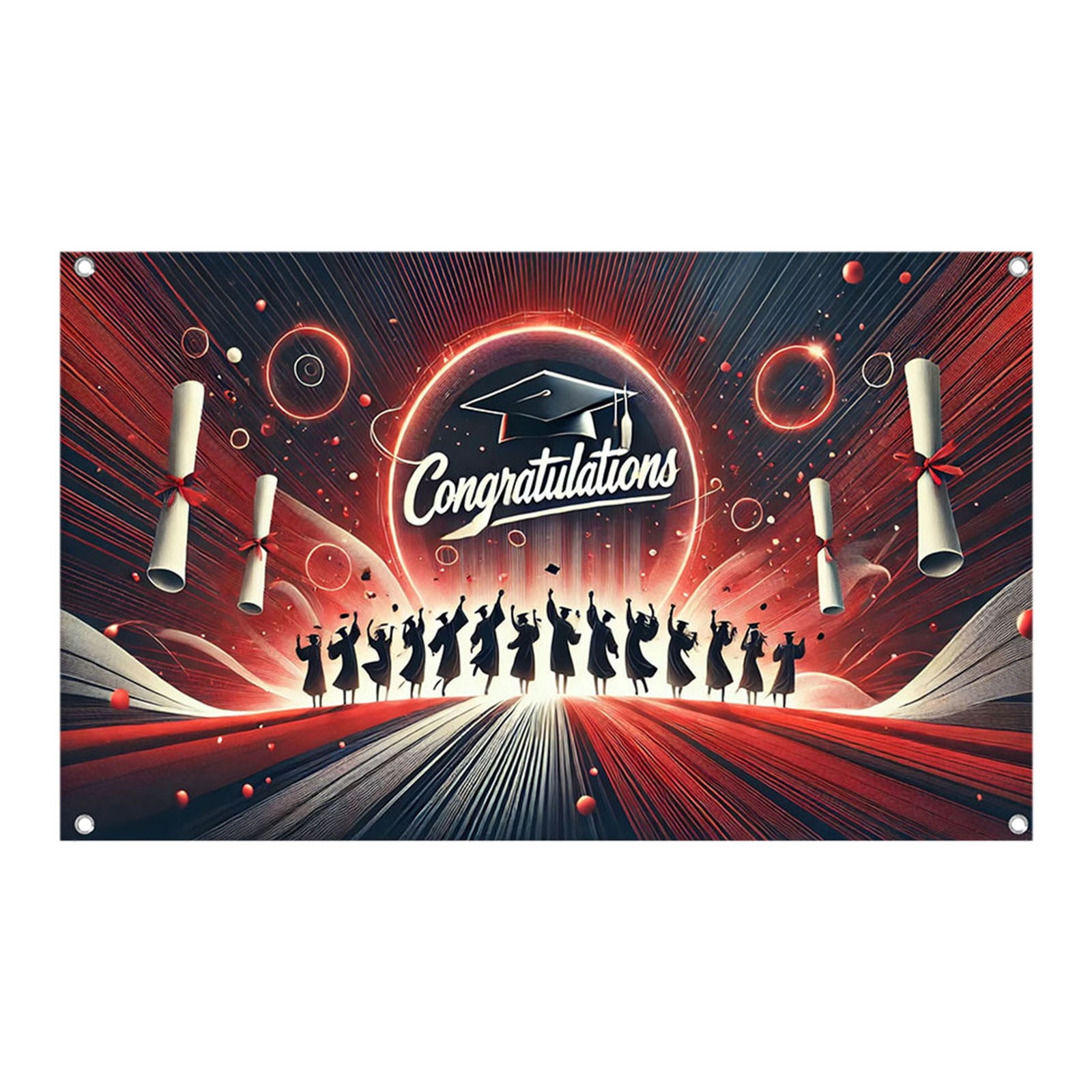 Graduation Backdrop Decorations - 70.87x43.31in Wrinkle-Resistant ...