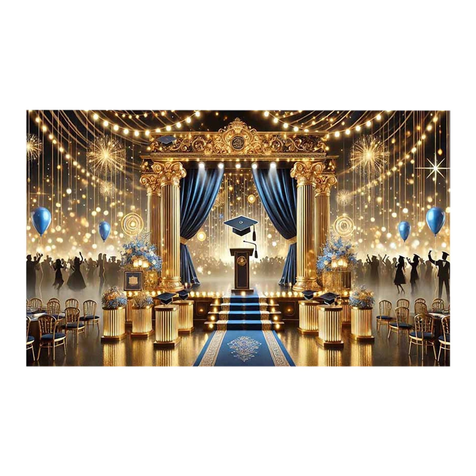 Graduation Backdrop Decorations - 70.87x43.31in Wrinkle-Resistant ...