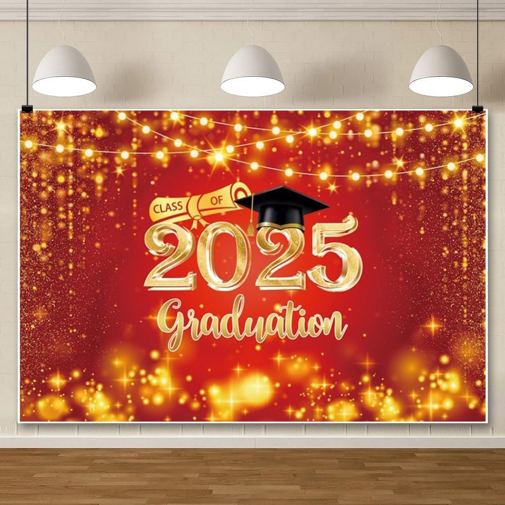 Graduation Backdrop Gold 2025 Graduation Photography Background Class ...