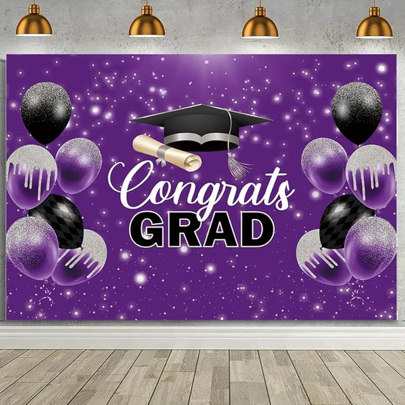 Graduation Backdrop Maroon Congrats Grad Photography Background Class ...