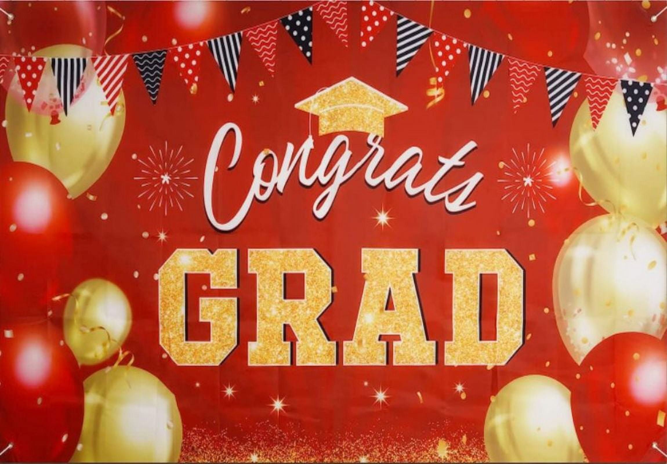 Graduation Backdrop Neon You Did It Congratulations Graduates Colorful ...