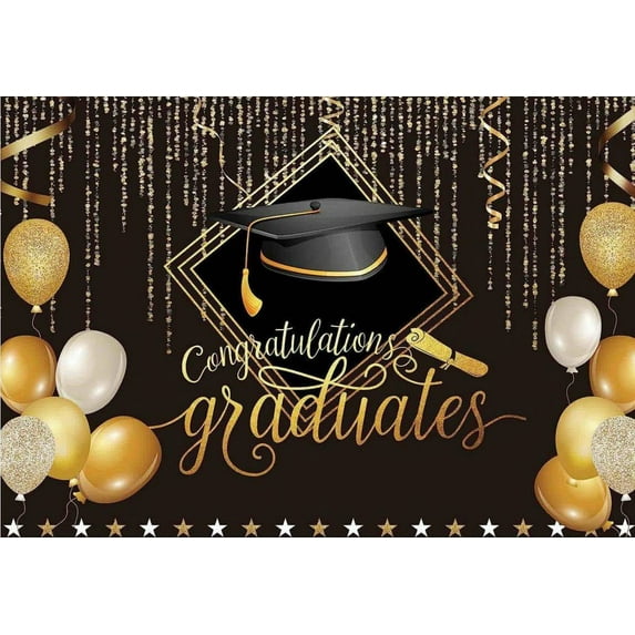 Graduation Backdrop Neon You Did It Congratulations Graduates Colorful ...