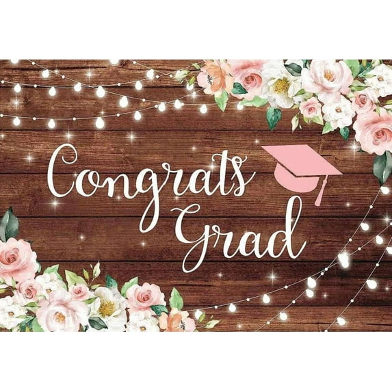 Graduation Backdrop Neon You Did It Congratulations Graduates Colorful ...