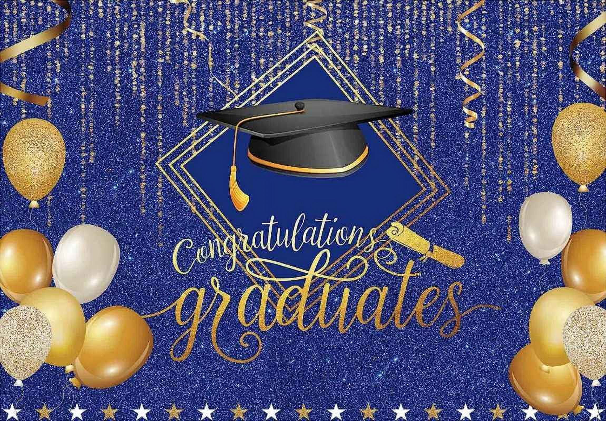 Graduation Backdrop Neon You Did It Congratulations Graduates Colorful ...