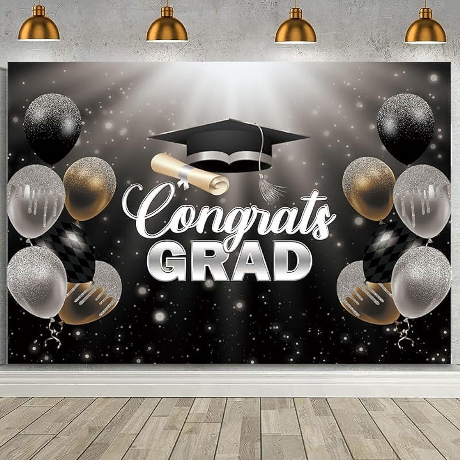 Graduation Backdrop Purple Congrats Grad Photography Background Class ...
