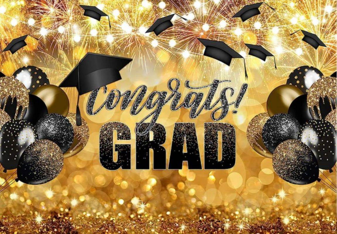 Graduation Background Banner Backdrops Congrats Grad Congratulations I ...