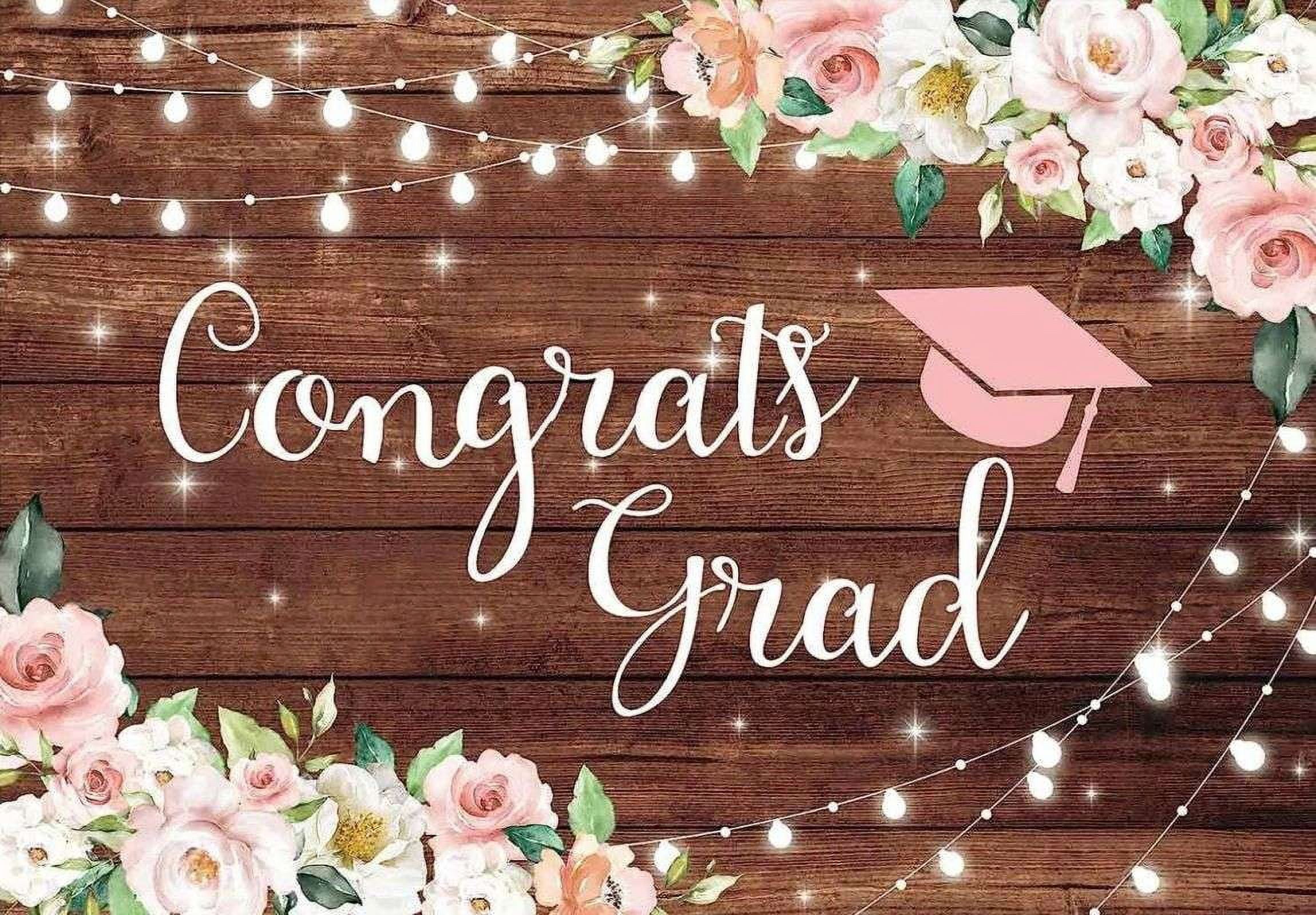 Graduation Background Banner Backdrops Congrats Grad Congratulations I ...
