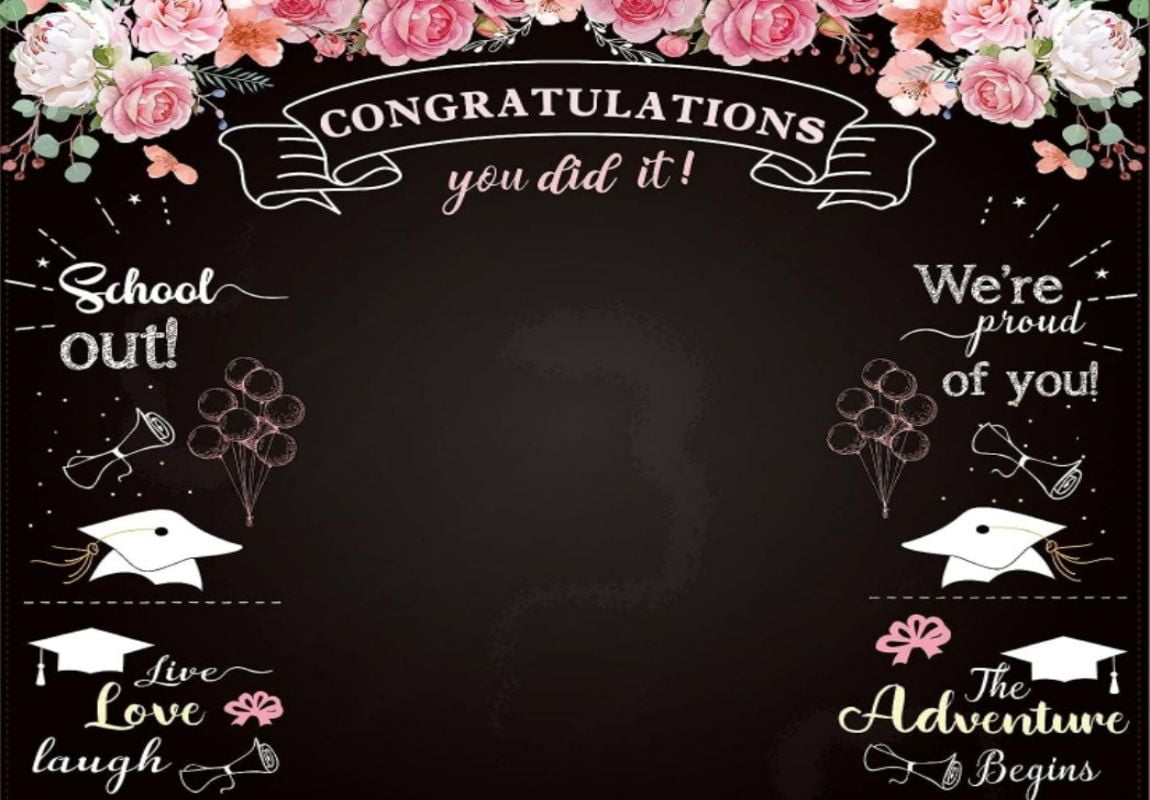 Graduation Background Banner Backdrops Congrats Grad Congratulations I ...