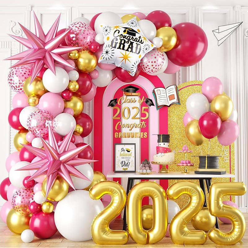 Graduation Balloon Arch Garland Kit, 2025 Graduation Party Decoration ...
