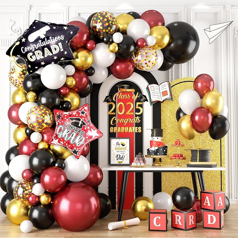 Graduation Balloon Arch Garland Kit, 2025 Graduation Party Decoration ...